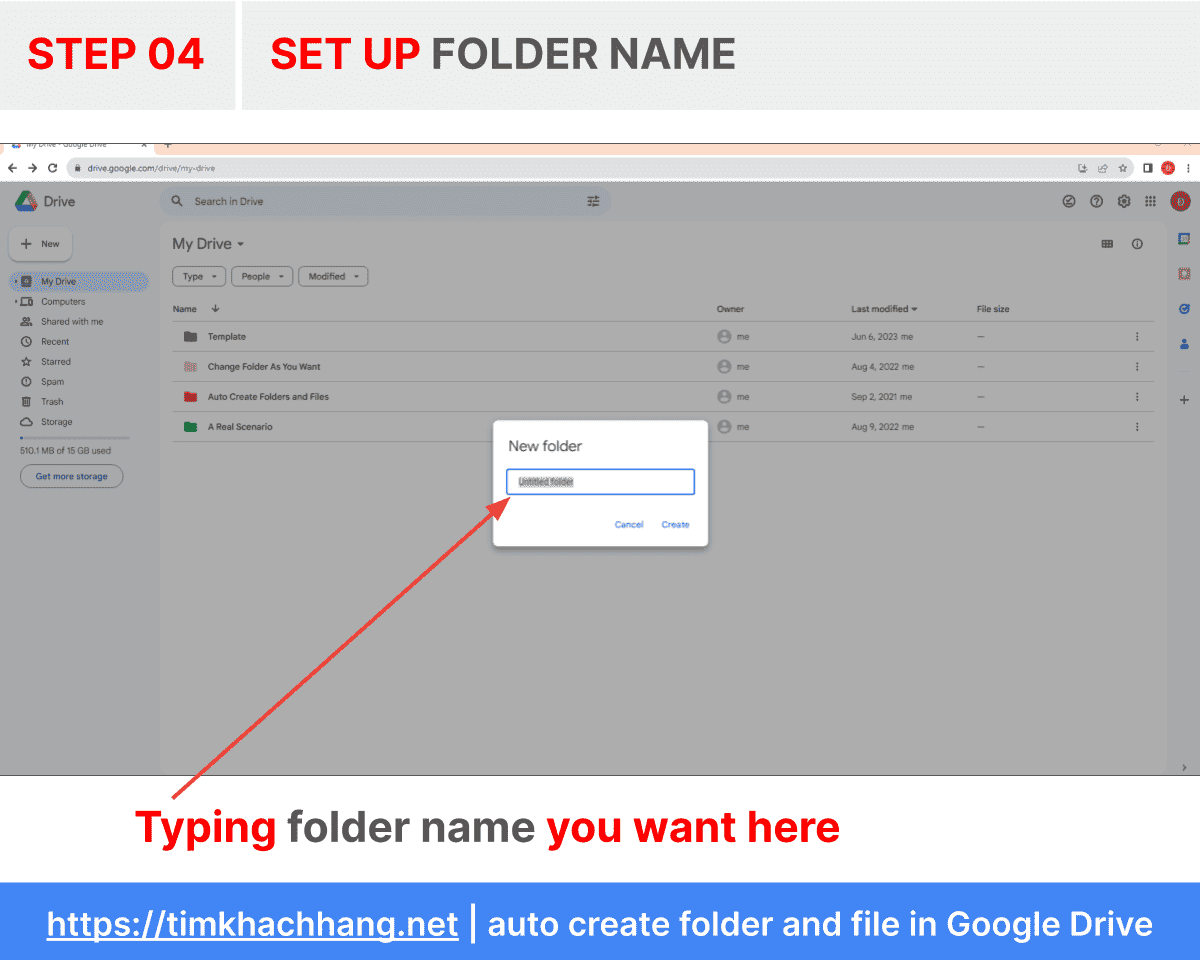 How to add a folder in google drive | Tìm Khách Hàng